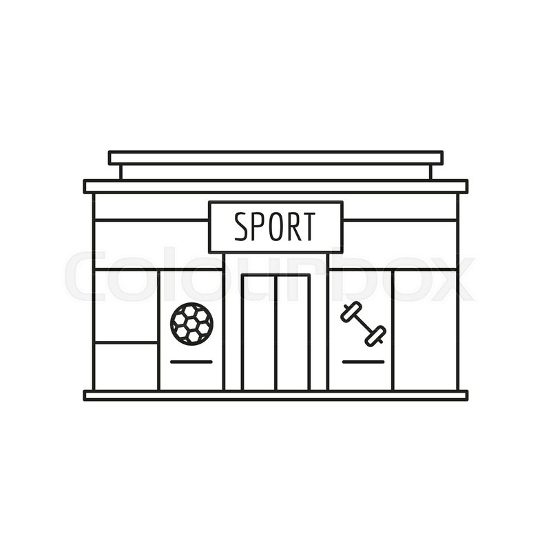 Sport Store front icon. Outline Sport ... | Stock vector | Colourbox