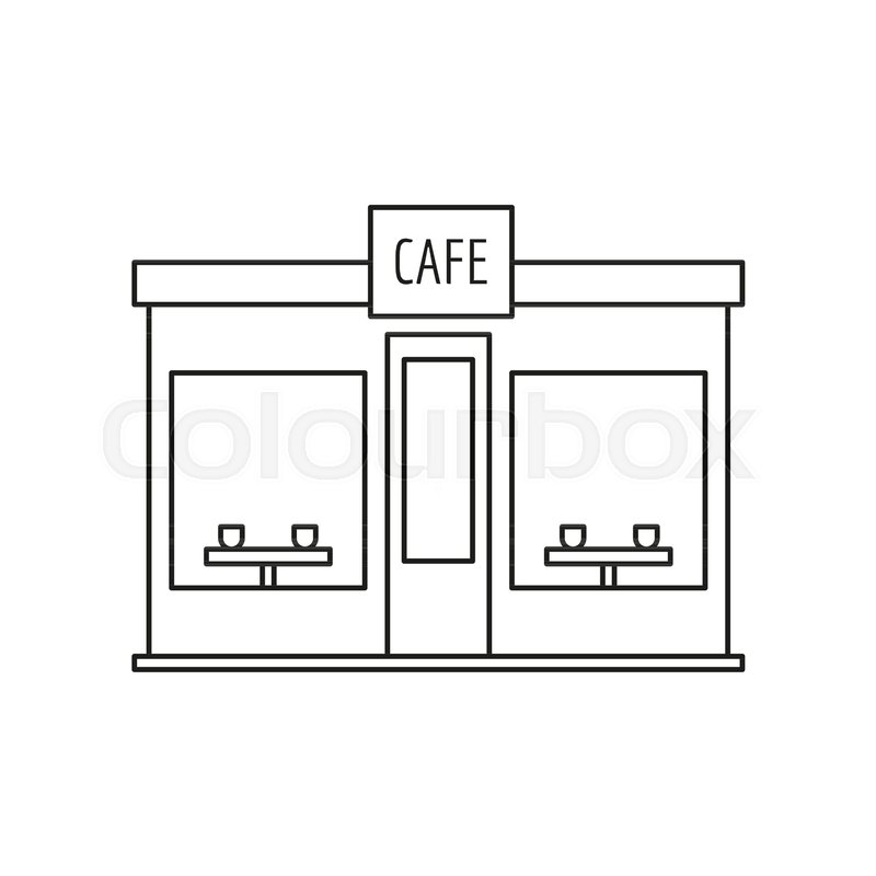 Cafe front icon. Outline Cafe front ... | Stock vector | Colourbox