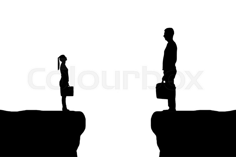 Person Silhouette Looking Down