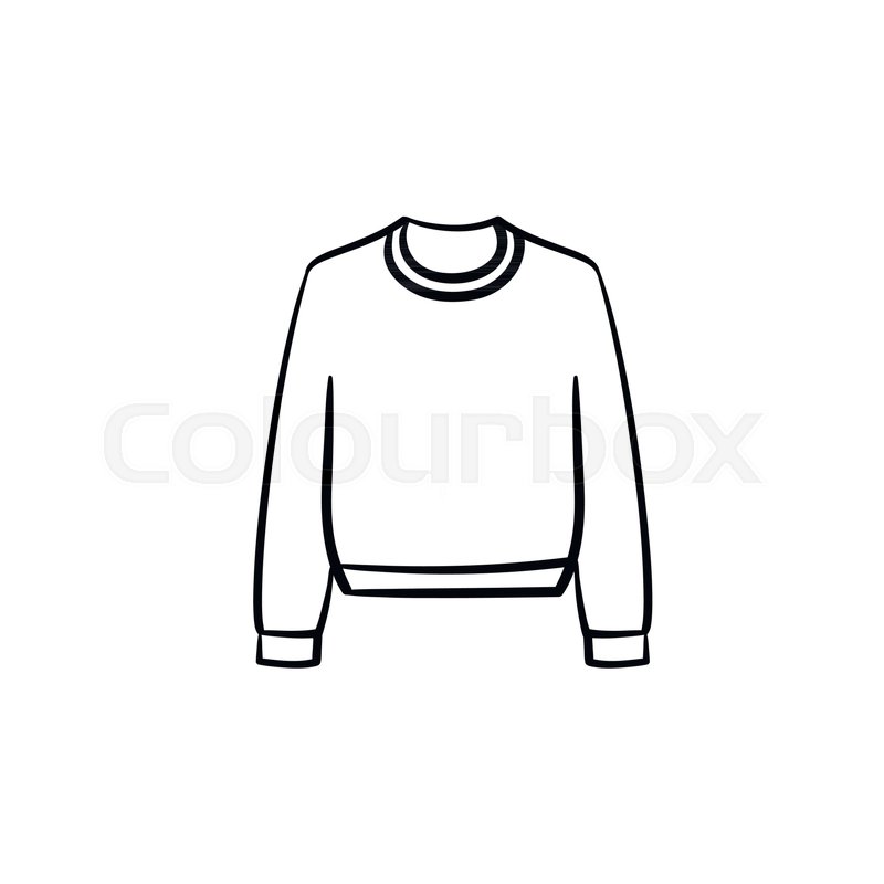 Sweater hand drawn outline doodle ... | Stock vector | Colourbox