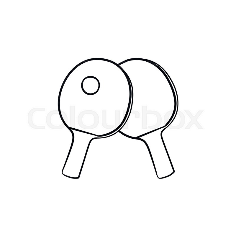 Table tennis hand drawn outline doodle ... | Stock vector | Colourbox
