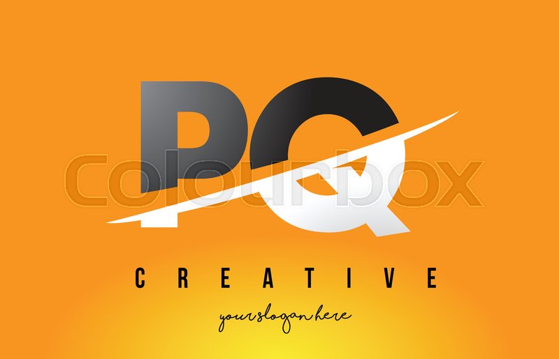 PQ P Q Letter Modern Logo Design with ... | Stock vector | Colourbox