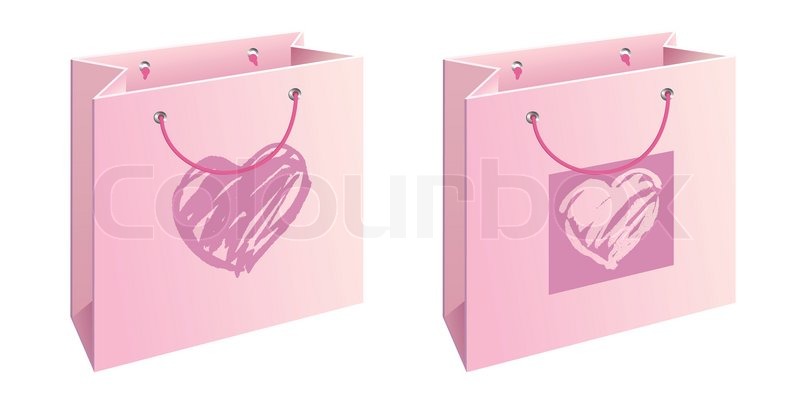 A set of two bags with water-colour ... | Stock vector | Colourbox