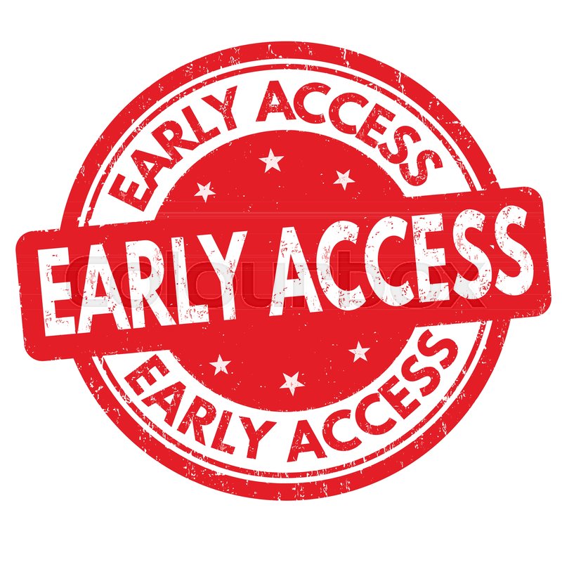 Early access grunge rubber stamp on ... | Stock vector | Colourbox