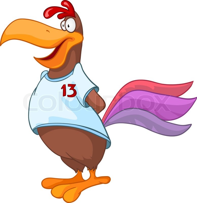 Cartoon Character Chicken Isolated on ... | Stock vector | Colourbox