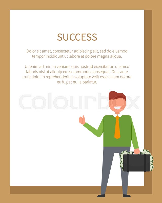 Success poster with text and title ... | Stock vector | Colourbox