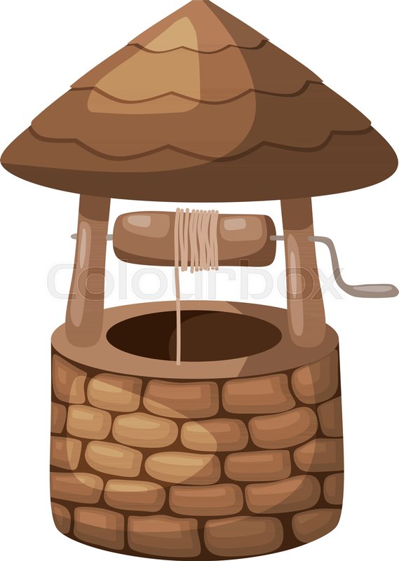 Color image of a simple well with a ... | Stock vector | Colourbox