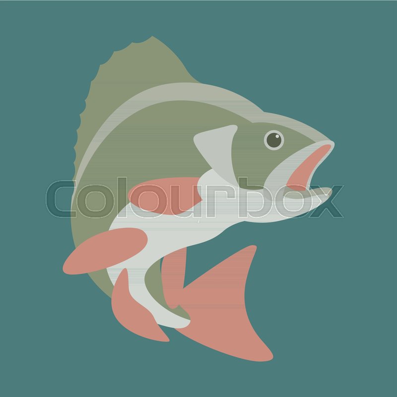 big fish vector illustration flat ... | Stock vector | Colourbox