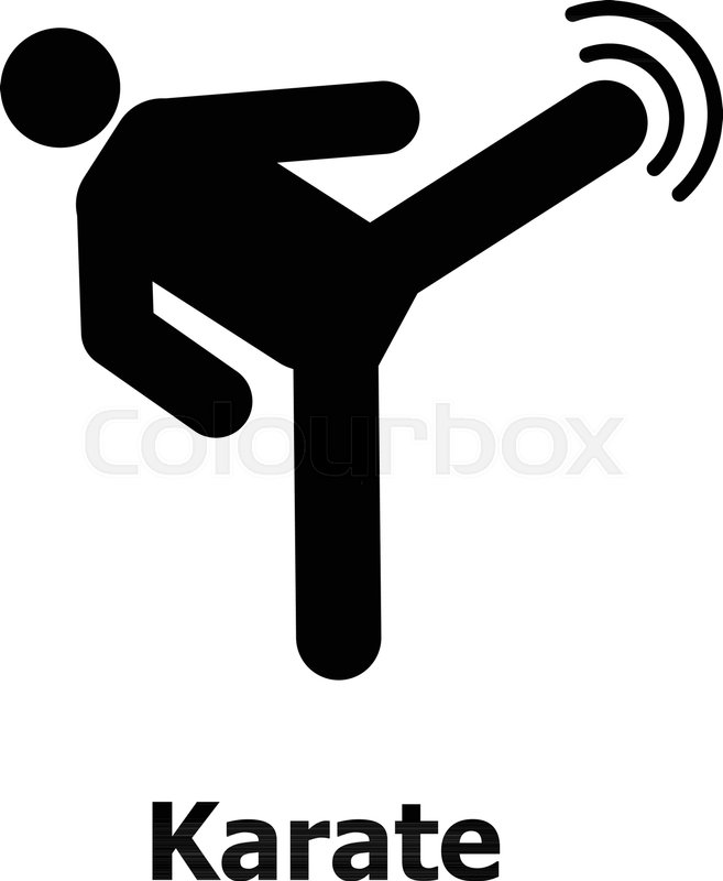 Karate icon. Simple illustration of ... | Stock vector | Colourbox