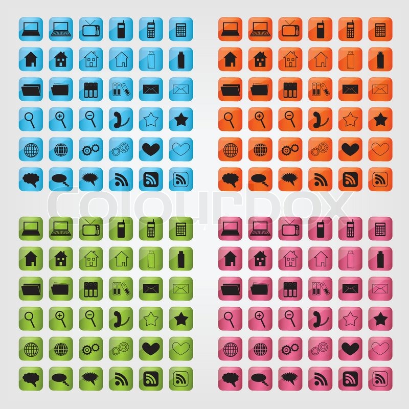 Computer icon collection | Stock vector | Colourbox