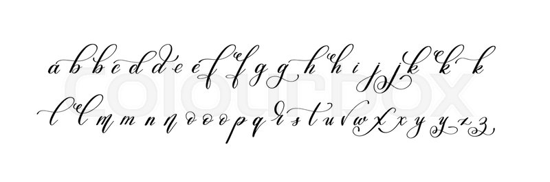 Latin hand written alphabet design - ... | Stock vector | Colourbox