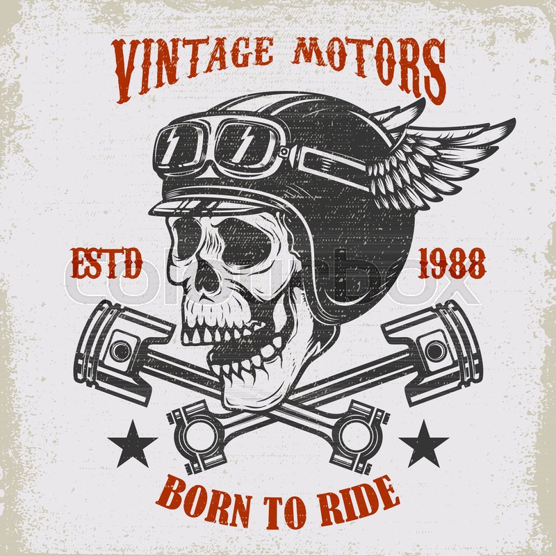 Vintage motors. Ride hard. Vintage ... | Stock vector | Colourbox