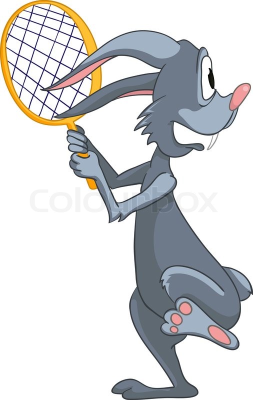 Cartoon Charakter Kaninchen auf ... | Stock-Vektor | Colourbox