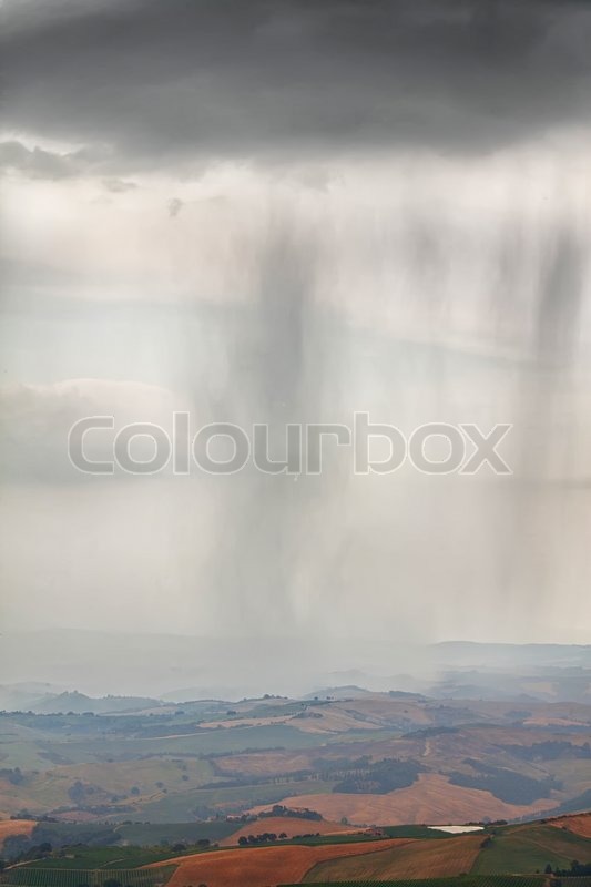 Scenic view of landscape by the rain | Stock image | Colourbox