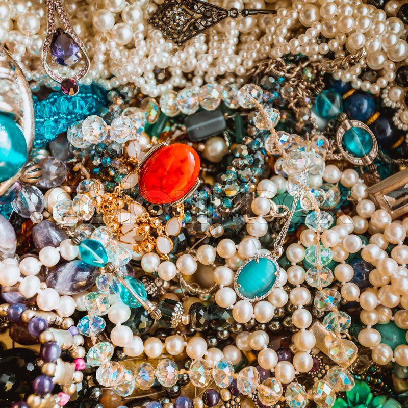 Jewels as background. Jewelery texture | Stock image | Colourbox