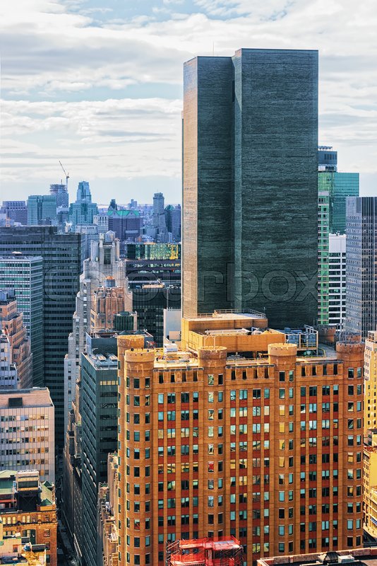 Aerial view with Skyscrapers in ... | Stock image | Colourbox