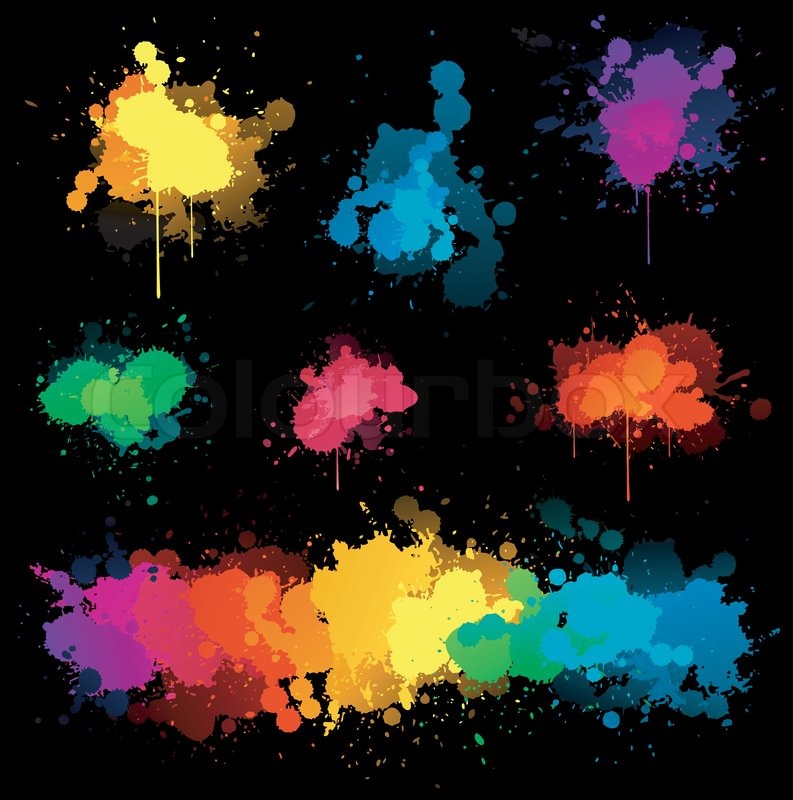 Paint splat illustrations | Stock vector | Colourbox