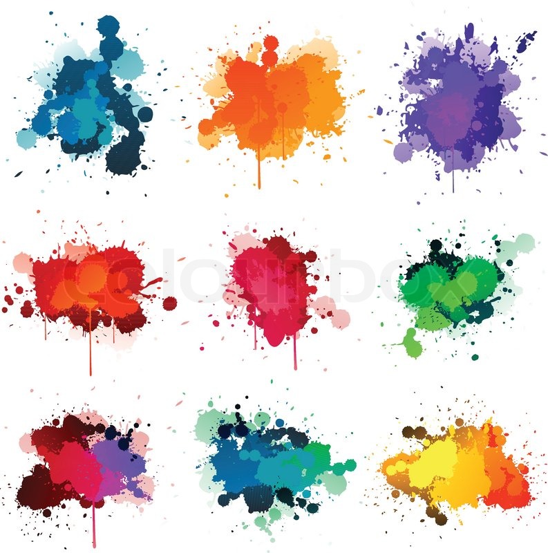 Paint splat illustrations | Stock vector | Colourbox