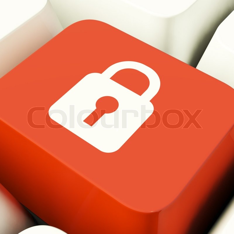 Padlock Icon Computer Key Showing ... | Stock image | Colourbox