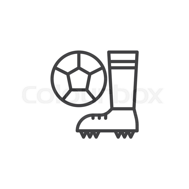 Soccer Cleat Outline