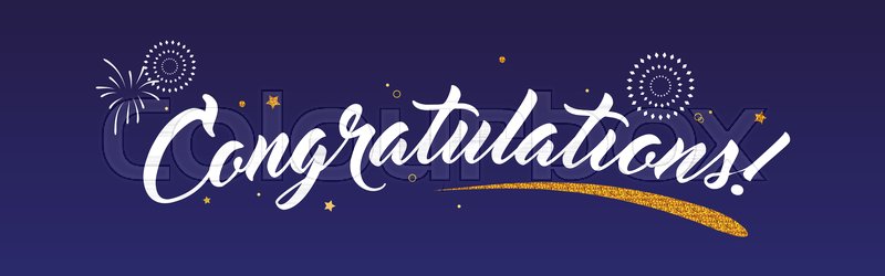 Congrats, Congratulations banner with ... | Stock vector | Colourbox