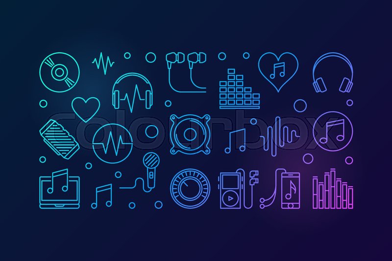 Music bright horizontal illustration. ... | Stock vector | Colourbox