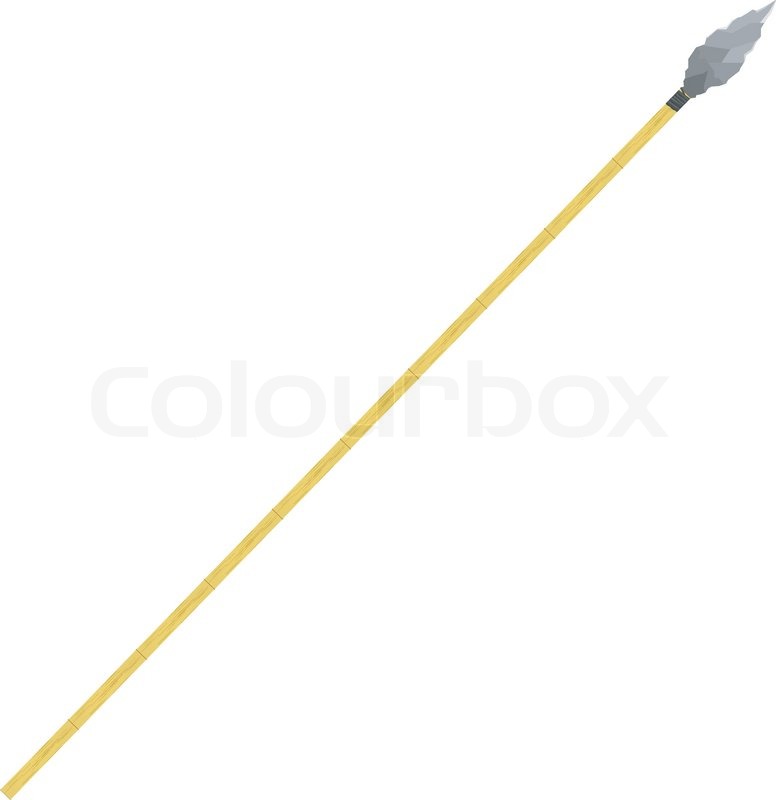 Vektor illustration af en gammel spyd | Stock vektor | Colourbox