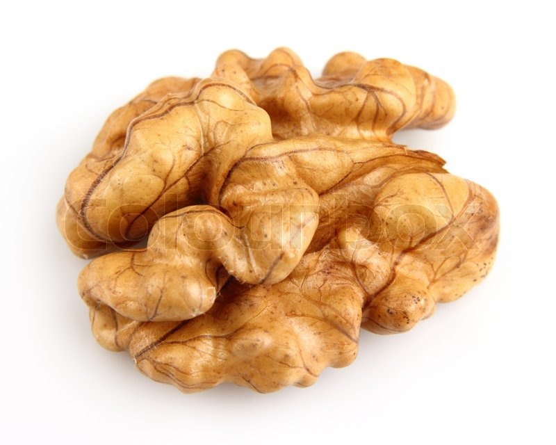 Kernel of walnut in closeup | Stock image | Colourbox