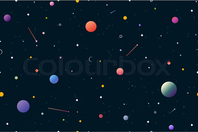 Space seamless pattern. Gradient ... | Stock vector | Colourbox
