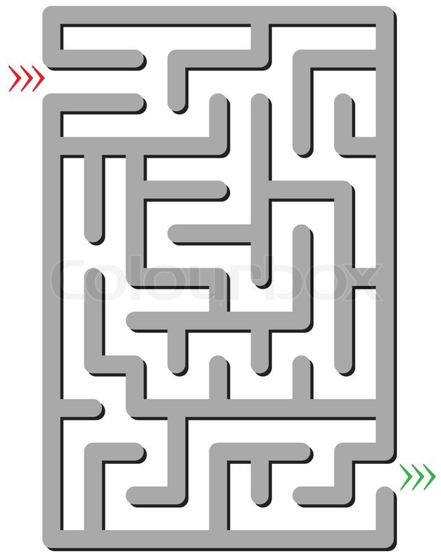 Maze. Vector llustration. | Stock vector | Colourbox