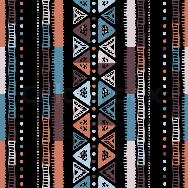 Bright Tribal Print Wallpaper