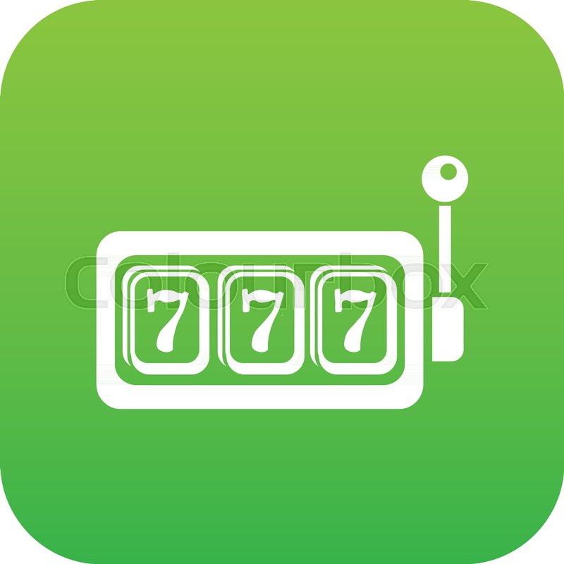Slots icon green vector isolated on ... | Stock vector | Colourbox