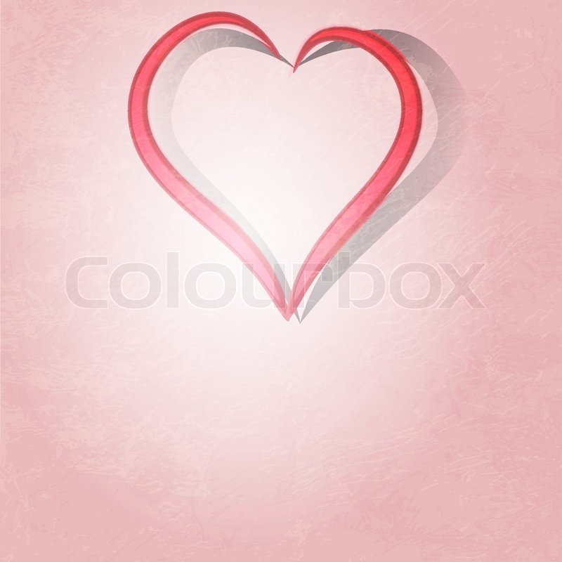 Painted brush heart shape | Stock vector | Colourbox