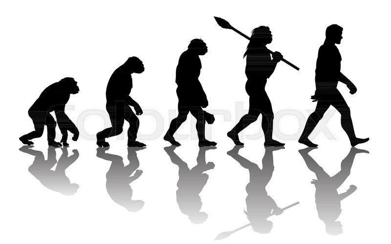 Theory of evolution of man. ... | Stock vector | Colourbox