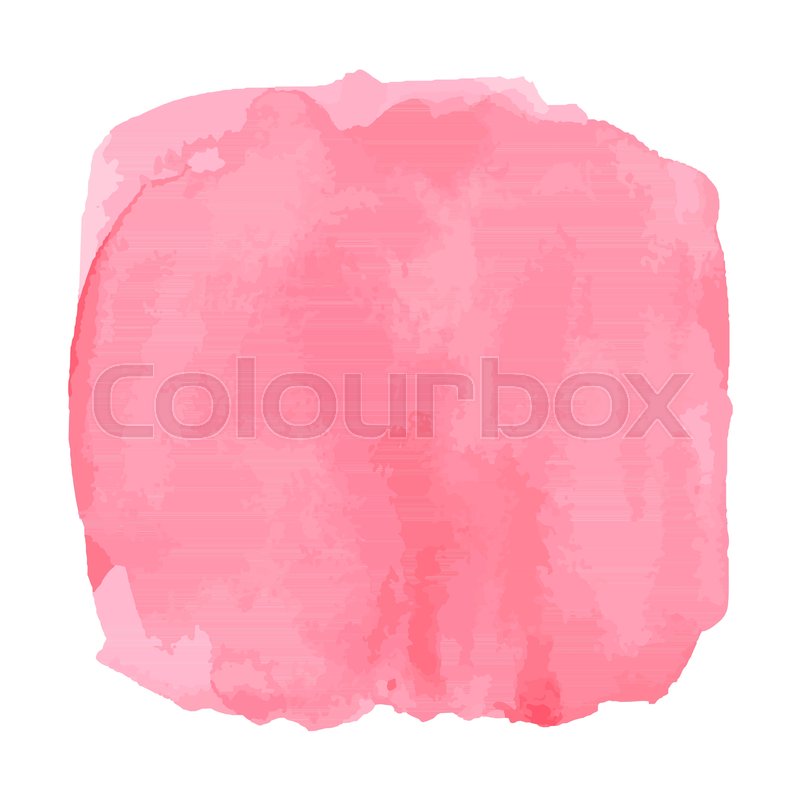 Watercolor brush square. Pink ... | Stock vector | Colourbox