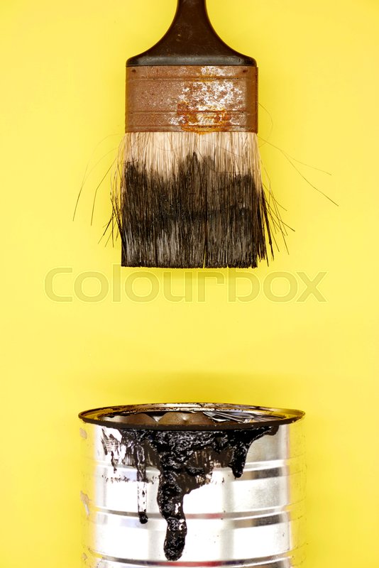 A studio photo of black paint | Stock image | Colourbox