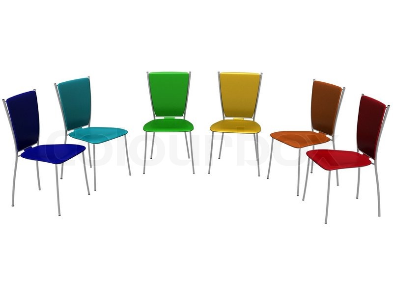 Group of chairs costs a half-round | Stock Photo | Colourbox