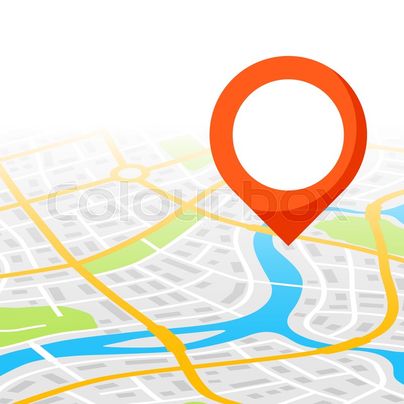 Abstract city map background with ... | Stock vector | Colourbox