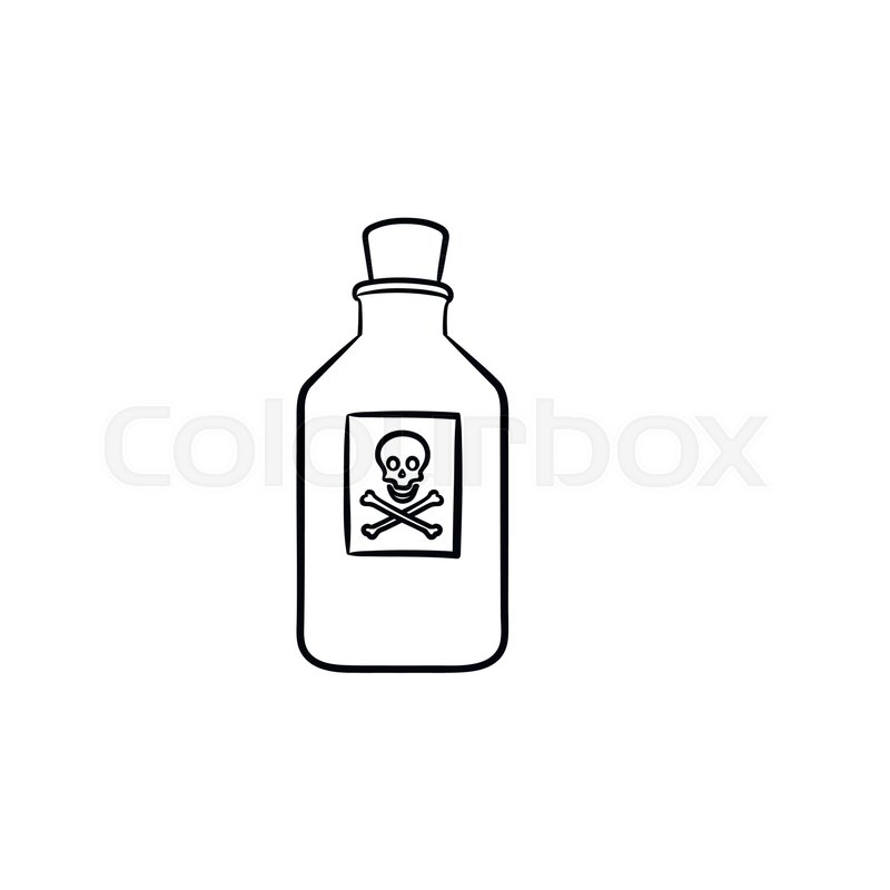 Arsenic Poison Bottle In Hand