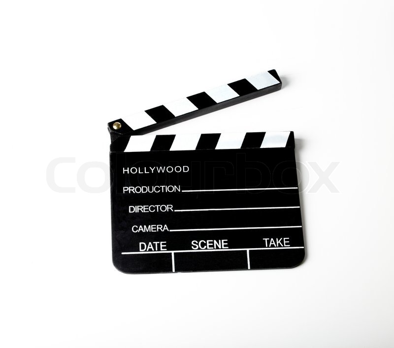 Film Klaptræ På Hvid baggrund | Stock Bild | Colourbox