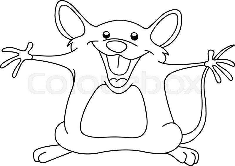 Mus, tegning, streg | stock vektor | Colourbox