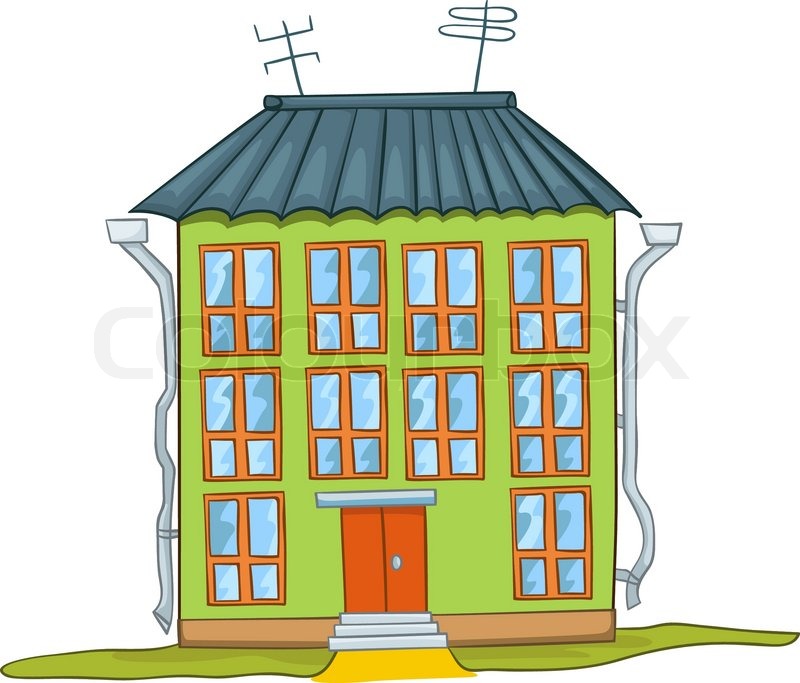 Cartoon Illustration House Isolated on ... | Stock vector | Colourbox
