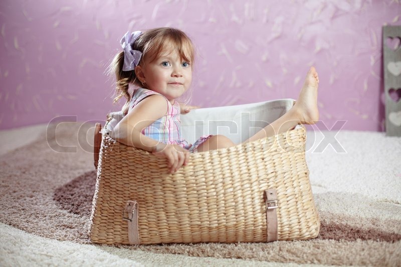Portrait of beautiful little girl | Stock image | Colourbox