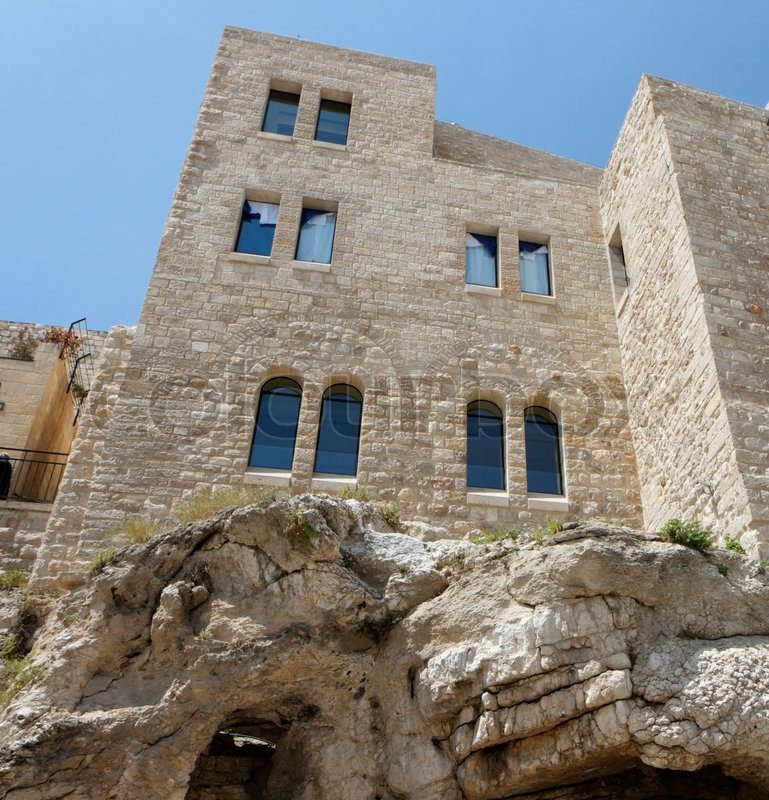 Building on the rock in Old City of ... | Stock image | Colourbox