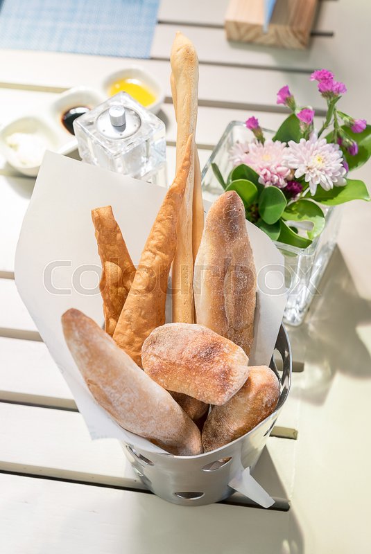 Bread set for lunch appetizer | Stock image | Colourbox
