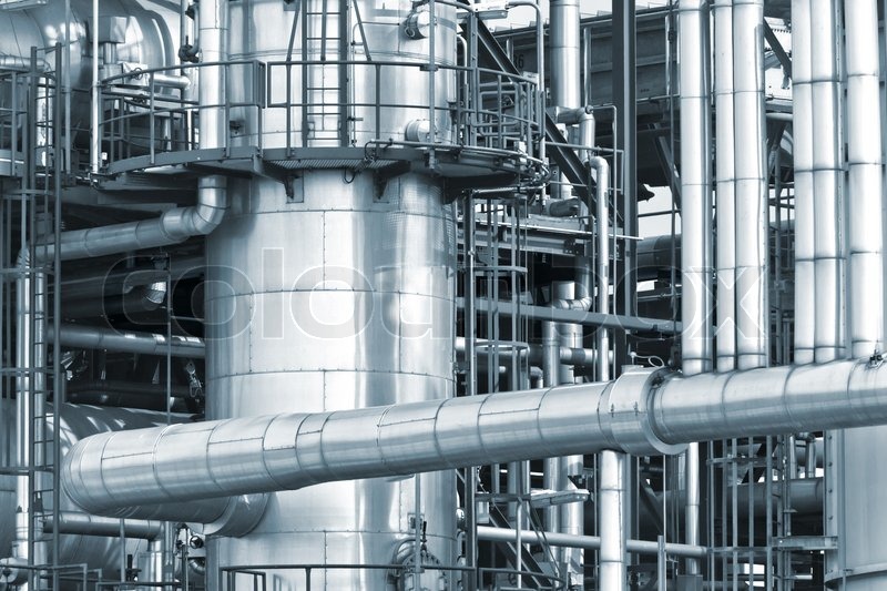 Refinery piping | Stock image | Colourbox