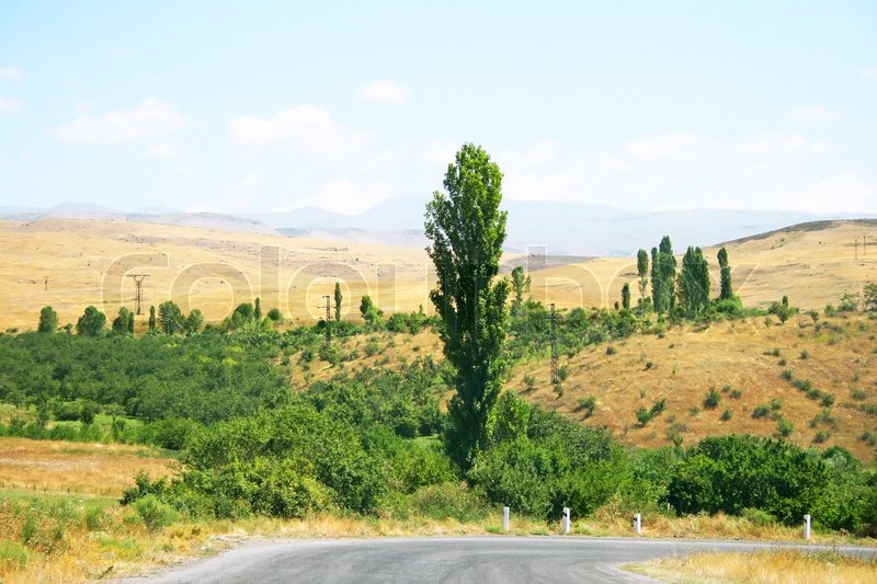 Armenian landscape with mountains and ... | Stock image | Colourbox