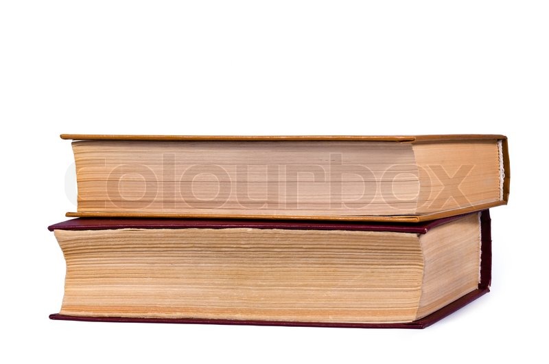 Zwei alte Buch weiß isoleted | Stock Bild | Colourbox