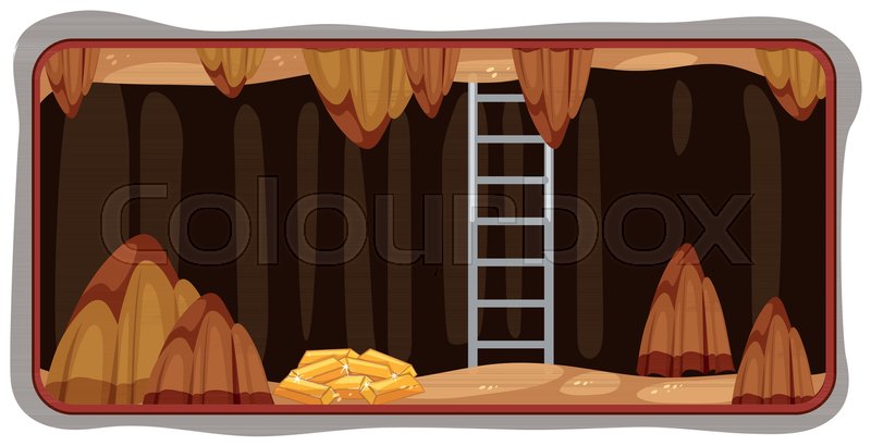 An Underground Stone Mine Scene ... | Stock vector | Colourbox