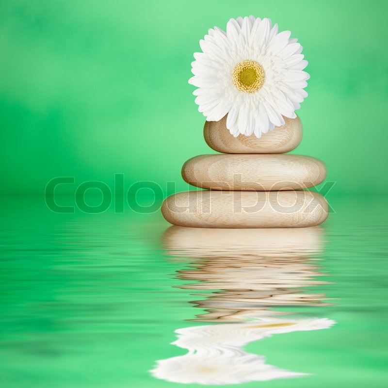 Tranquil Green Spa Water Background ... | Stock image | Colourbox